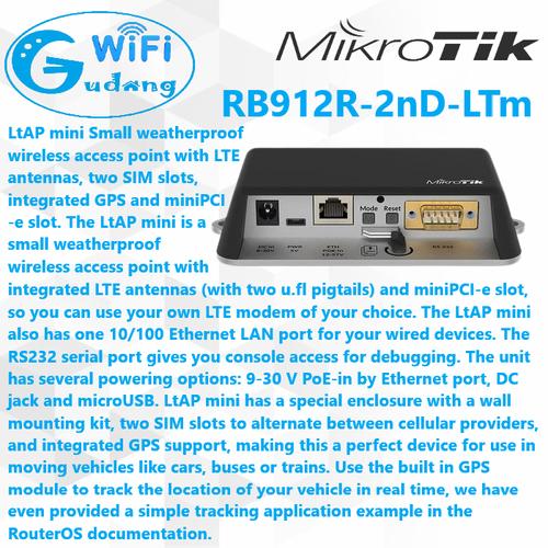 Jual MikroTik LtAP mini RB912R-2nD-LTm Wireless AP LTE Antennas 2-SIM ...