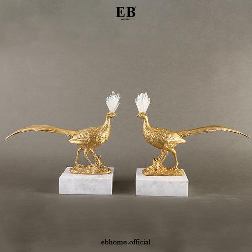 Jual Pajangan Meja / Patung Merak / Peacock Gold Set 190/74-75 ...