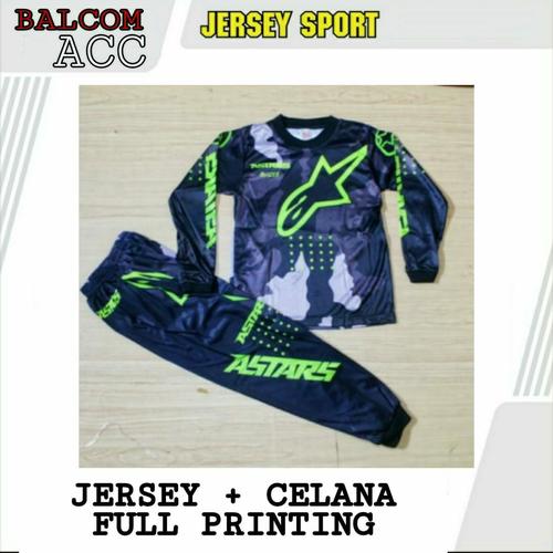 Jual Jersey Anak sepeda/setelan baju cross/baju motor cross Hijau ...