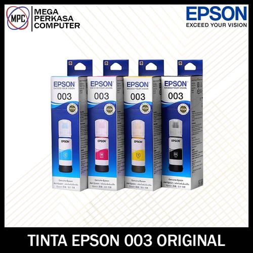 Jual PAKET Tinta Epson EcoTank 003 Original Refill Botol Ink Printer ...