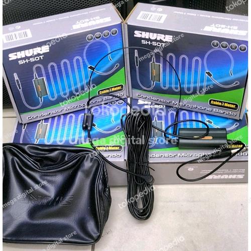 Jual MIC SHURE HEADSET BANDO SH 50T/KABEL BUAT IMAM MASJID/PIDATO ...