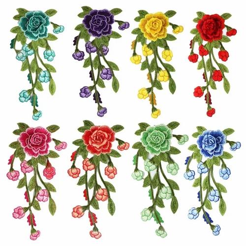 Jual bordir bunga 3d merambat BB53 import 进口花绣 - turkis - Kota Bandung ...