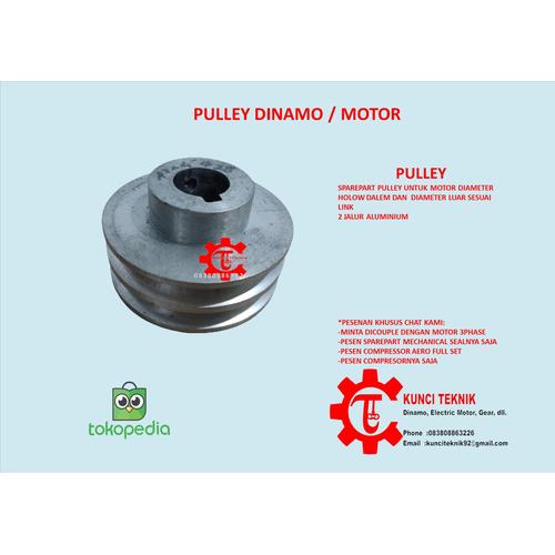 Jual Poli Motor / Puli Dinamo / Pulley Motor Diameter 28mm ALUMINIUM ...