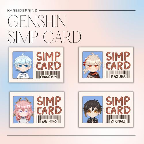 Jual Genshin Impact Simp Card 2 - Genshin Fanmerch - Kota Surabaya ...