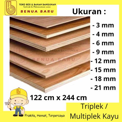 Jual Triplek 3 MM 4 MM 6 MM 8 MM 12 MM 15 MM 18 / Multiplek / Triplek ...
