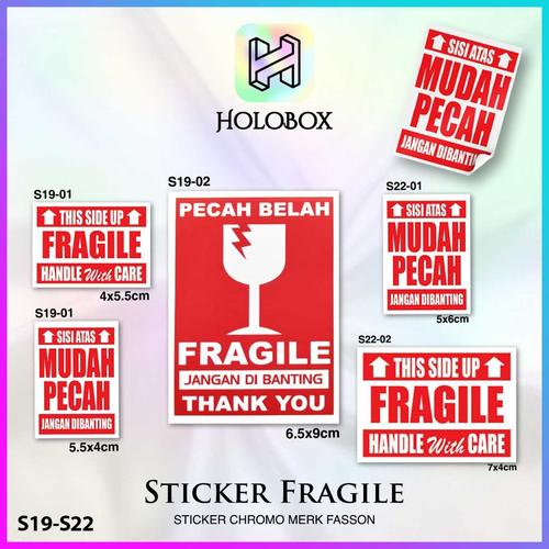 Jual Sticker fragile | sticker mudah pecah | sticker hati hati ...