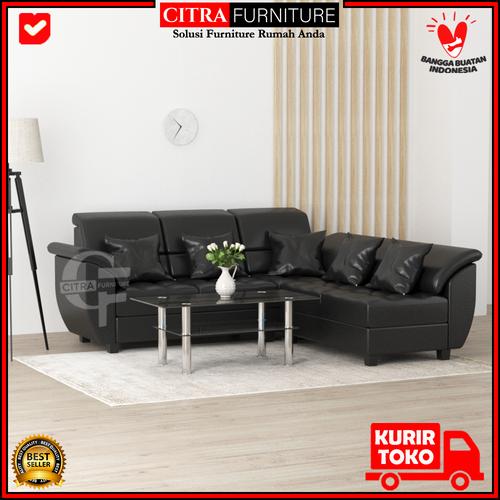 Promo sofa L hitam minimalis premium Cicil 0% 3x - Jakarta Pusat ...