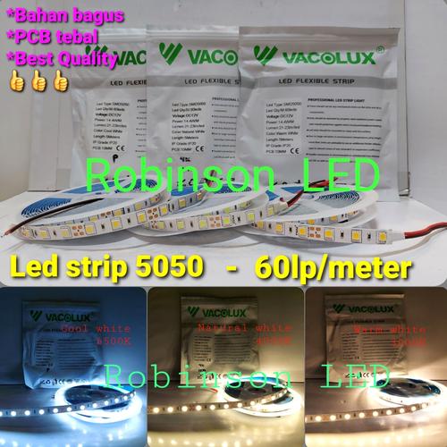 Jual LED STRIP VACOLUX 5050 INDOOR 60LED 12V / LAMPU STRIP LED 5050 60 ...