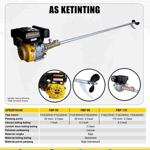Jual As ketinting Perahu Nelayan FBP 110 FIRMAN GX270-GX390 Tanpa Mesin ...