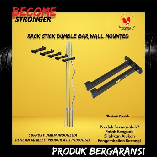 Jual Rak Rack Tempat Stick Hanger Wall Mounted Dumble Dumbel Bar Stick ...