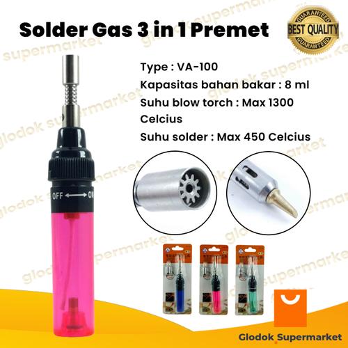 Jual Solder Gas 3 in 1 Premet Model Pena - tanpa bubble, Hijau ...