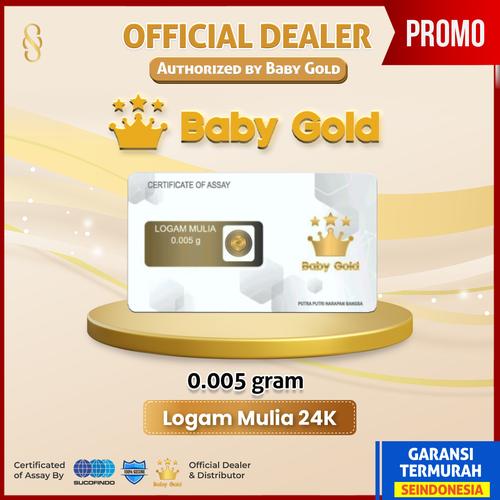 Jual Souvenir pernikahan logam mulia emas baby gold mini gold 0.005 ...