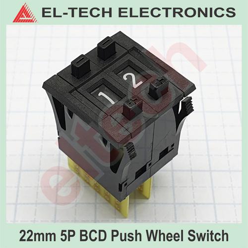 Jual 22mm BCD Push Wheel Pushwheel Switch 5P 5Pin 5 P Pin - Ivory ...
