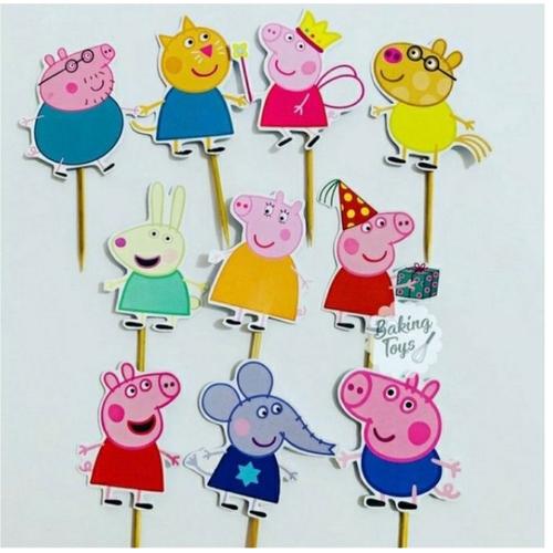 Jual Topper Cupcake / Tusukan Hiasan Ulang Tahun - Cupcake Pepa Pig ...