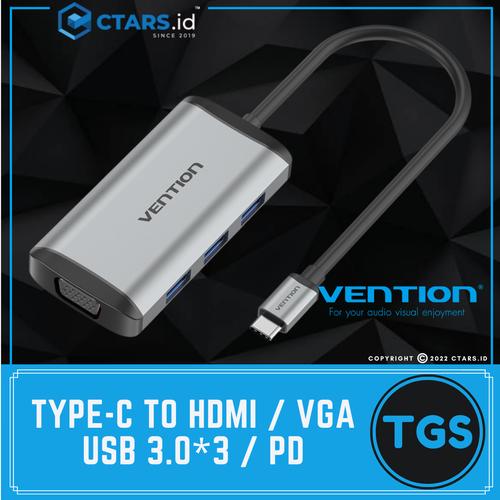 Jual Vention 6 in 1 Type-C to HDMI VGA Multiport USB 3.0 with PD - THC - Jakarta Barat - CTARS ...