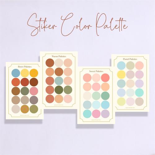 Jual STIKER COLOR PALETTE MORANDI AESTHETIC STICKER SEGEL SCRAPBOOK ...