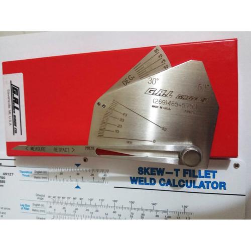 Jual G.A.L Cat 9C Skew-T Fillet Weld Gauge With Calculator Weld Gauge ...