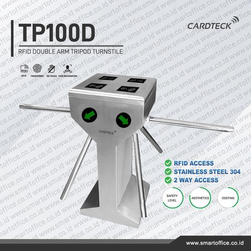 Jual Double Arm Semi Automatic Mini Tripod Turnstile Gate Cardteck