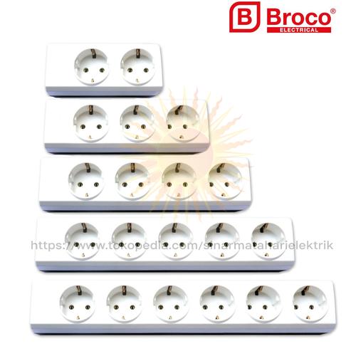 Jual Terminal colokan listrik Stop kontak Broco 2 3 4 5 6 lubang NON CP ...