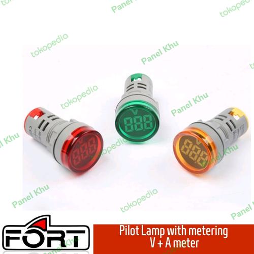 Jual Pilot Lamp with Metering 22mm 220VAC Bulat - Merah - Jakarta Barat ...