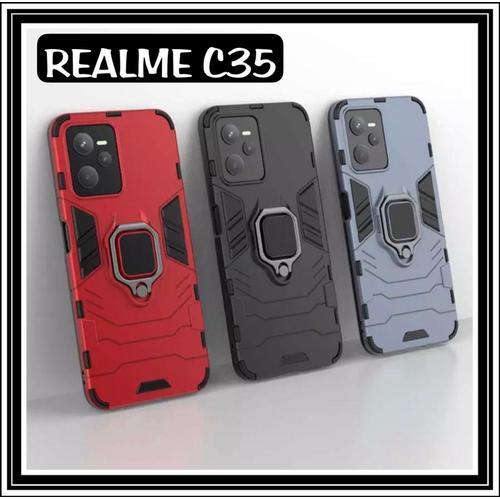 Jual REALME C35 / C31 TRANSFORMER RING MAGNETIC ARMOR HARD CASE SOFT ...