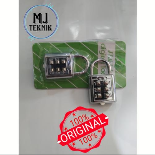 Jual Gembok Kombinasi / Gembok Pin Angka 6 digit Ukuran 30mm Asli ...