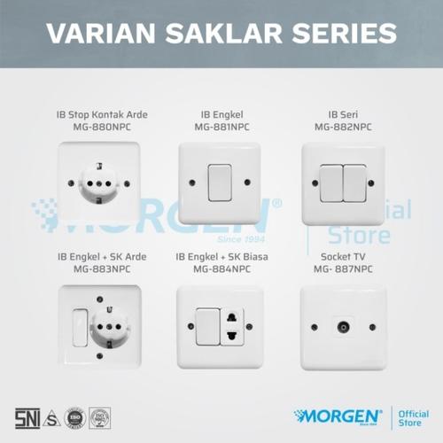 Jual MORGEN Saklar IB Engkel , Seri , Stop Kontak Inbow Tanam SNI ...