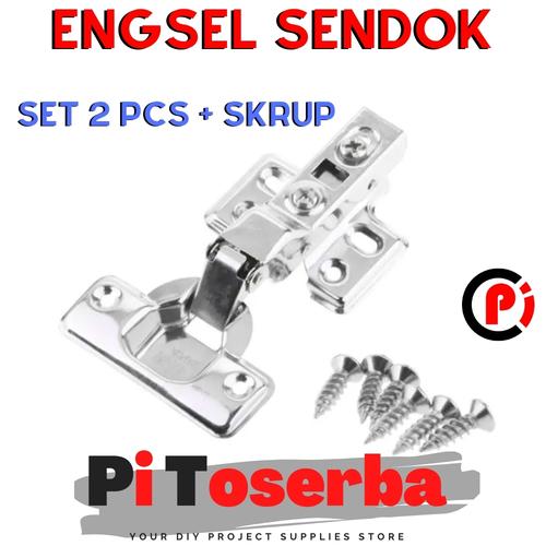Jual Engsel Sendok Set 2 Pcs Plus Skrup Untuk Engsel Lemari Slow Motion ...
