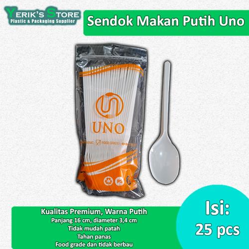 Jual Sendok Makan Putih UNO isi 25 pcs SENDOK PLASTIK PUTIH SENDOK ...