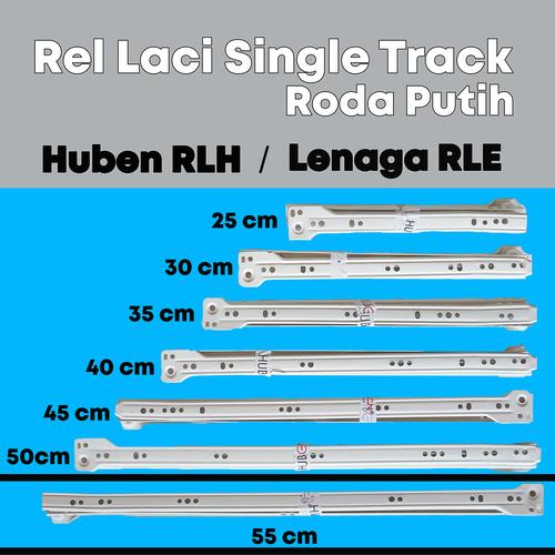 Jual Rel Laci Huben RLH 550 mm (55 cm) Rel Laci Roda Putih Single Track ...