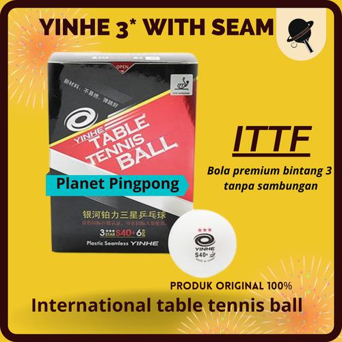 Jual Yinhe 3 Star S40+ Plastic Seamless - Bola Pingpong Tenis Meja original - pink sambungan ...