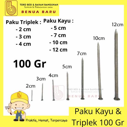 Jual Paku Kayu 5 7 10 12 / Paku Triplek 2 3 4 / Paku Kayu Seri / Paku ...