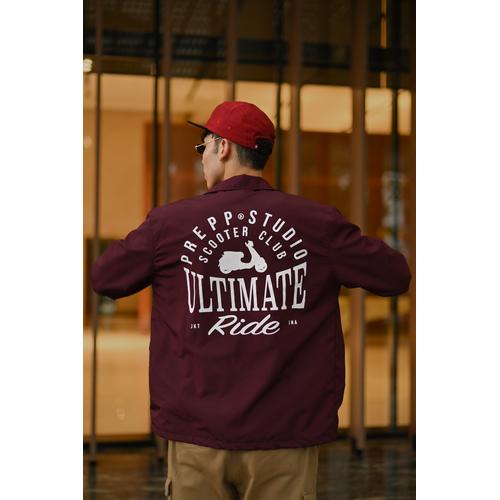 Jual JAKET PREPP STUDIO COACH JACKET SCOOTER CLUB MAROON - M - Jakarta ...