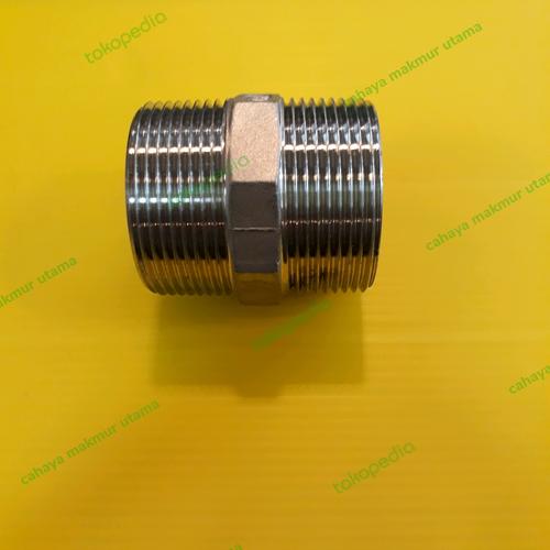 Jual double nepel 2" inch stainless steel / double nepel ss 304 ...