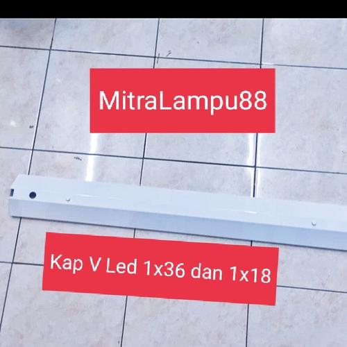 Jual Kap Lampu V Led KV 1x36/1x16W Housing TL Neon Led 120cm Isi 1 ...