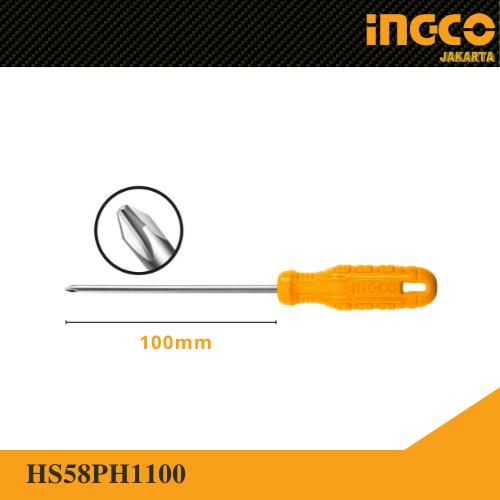 Jual Obeng Plus Gagang Fiber (4"/100mm)Slotted Screwdriver INGCO ...