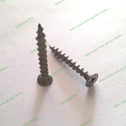 Jual sekrup kayu kasar 8×1 1/2 / 3,7cm sekrup gipsum sekrup kasar - Kab ...