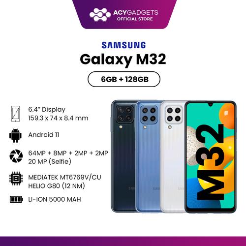 Jual SAMSUNG GALAXY M32 6/128GB GARANSI RESMI SEIN - Light Blue ...