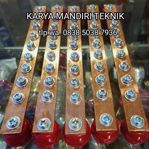 Jual busbar tembaga 3mm x 20mm x 250mm + baut + isolator - Jakarta ...