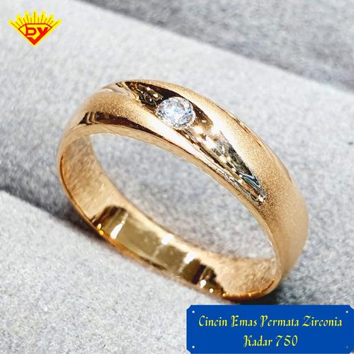 Jual Cincin Emas Permata Zirconia Emas Kadar Emas 750 - Jakarta Pusat ...