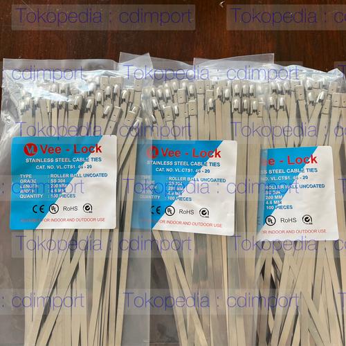 Jual Cable Ties - Kabel Tis Stainless Vee-Lock 4.6 x 200 mm - Jakarta ...