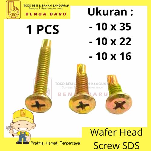 Jual Wafer Head SDS Screw / Sekrup Waferhead / Self Drilling Screw ...