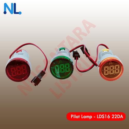 Jual Pilot Lamp with Ampere Indicator LDS16-22DA Bulat Shiji - Hijau ...