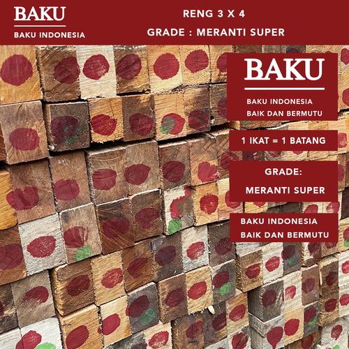 Jual Kayu Reng 3 x 4 Meranti Super (1 ikat isi 10 batang) - Kota ...