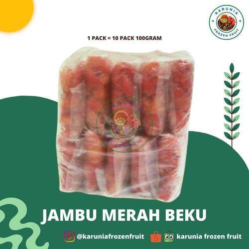 Jual JAMBU MERAH TANPA BIJI BEKU/ JAMBU MERAH FROZEN 1 KG KEMASAN 100 ...