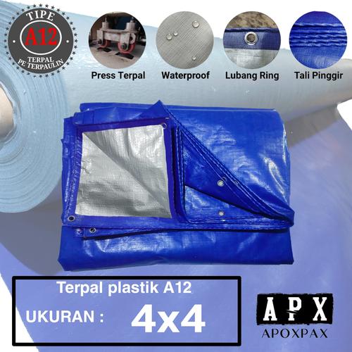 Jual terpal plastik a12 ukuran 4x4 - biru-silver - Jakarta Utara ...