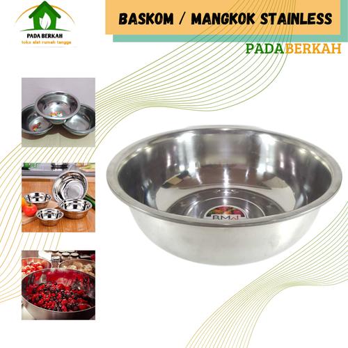 Jual Baskom stainless 12, 22, 24 cm tebal multifungsi mangkok stainless ...