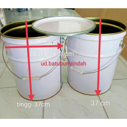 Jual Ember Kaleng Besi 20Liter -Tong Sampah - Drum Besi Plus Tutup Clam ...
