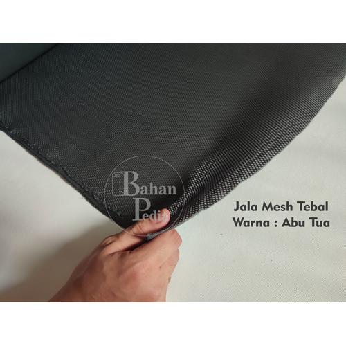 Jual [Meter] Bahan Kain Sandwich Jala Mesh Double Jaring Busa Abu Tua ...
