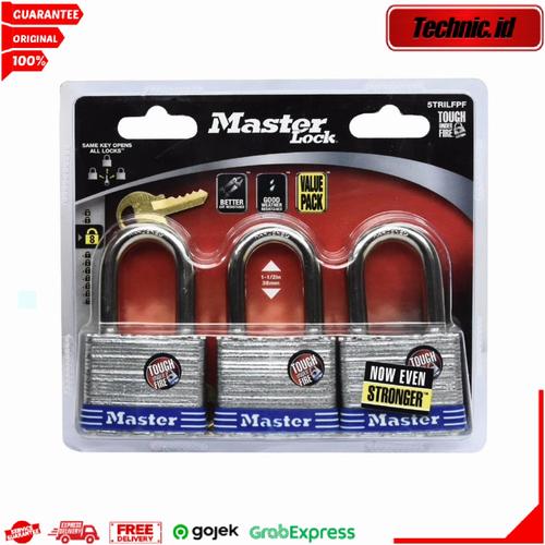 Jual Master Lock Set Gembok Pagar Besi Laminasi 5.1 Cm 3 Pcs Gembok ...